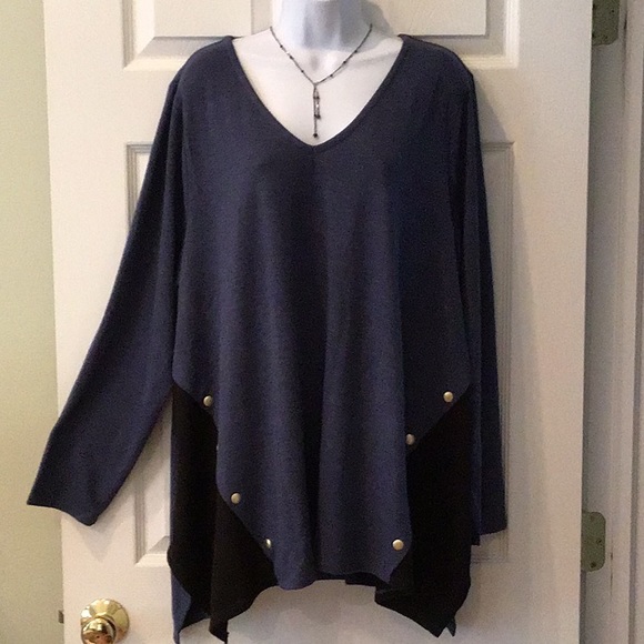 retrology | Sweaters | Shark Bite Blue Light Weight Sweater Nwt | Poshmark